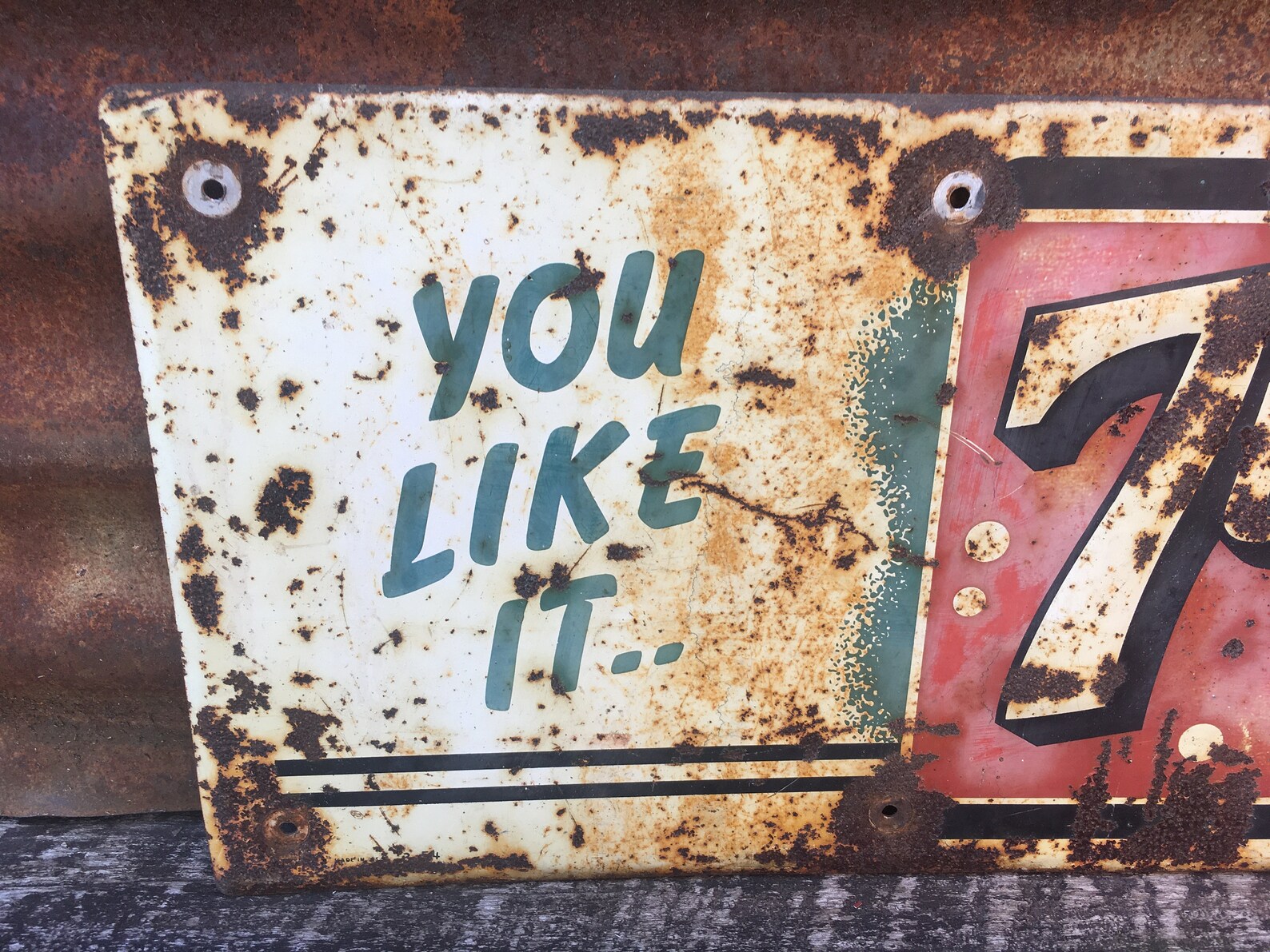 Authentic 7Up Sign 9 1/2 x 24 1/2 Vintage Store Sign Home | Etsy