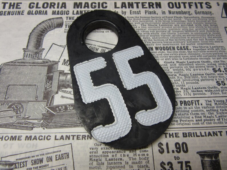 Vintage Cattle Tag Number 55 Tag Large Soft Rubber Plastic Tag | Etsy