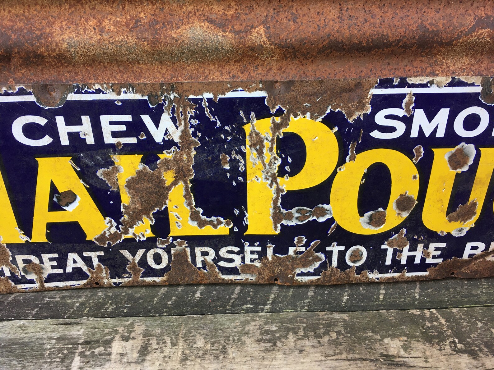 Antique Mail Pouch Porcelain Sign Large 42 Inch Tobacco Sign - Etsy