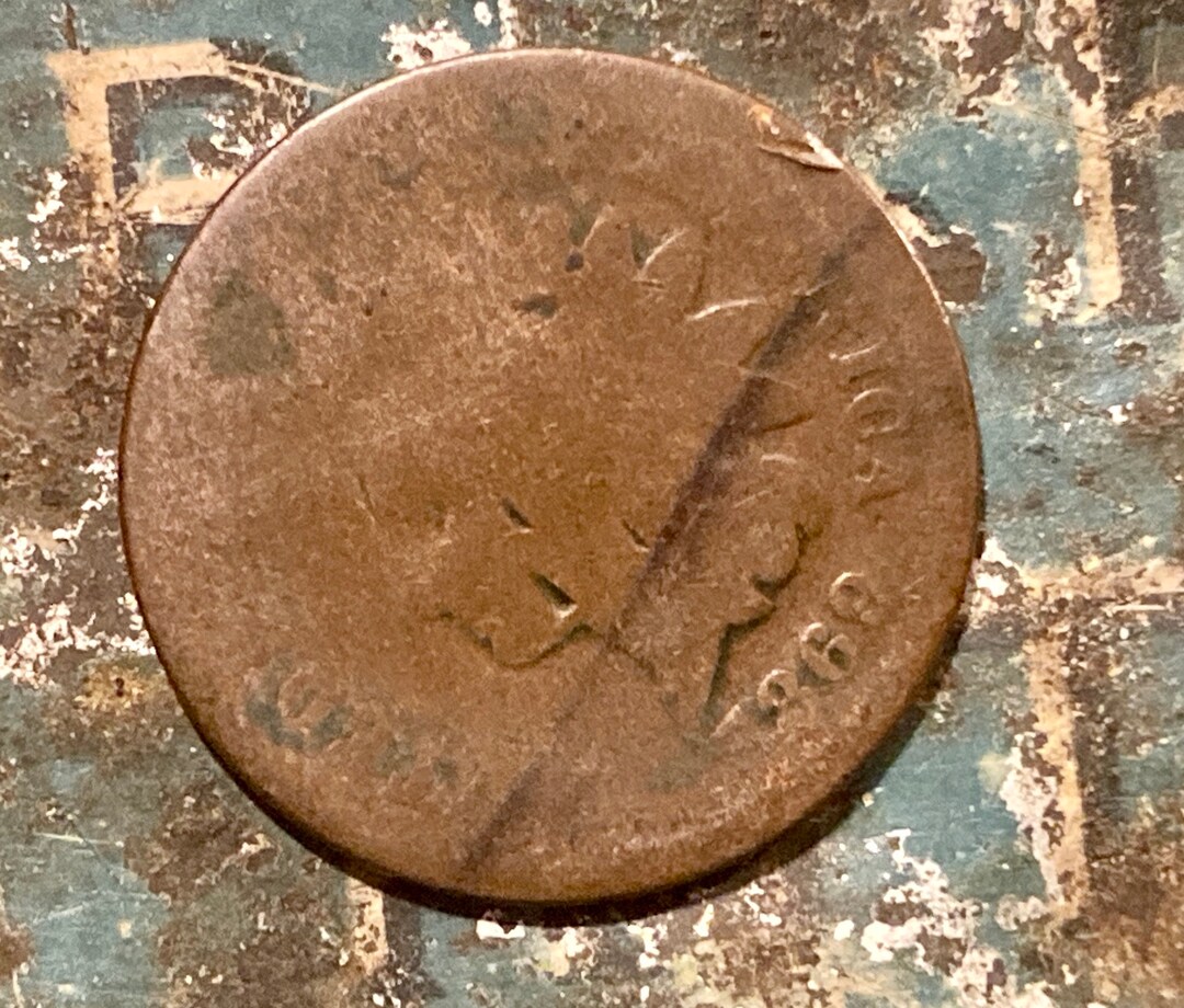 1869 Indian Head Penny Small Cent From Antique Coin Collection ...