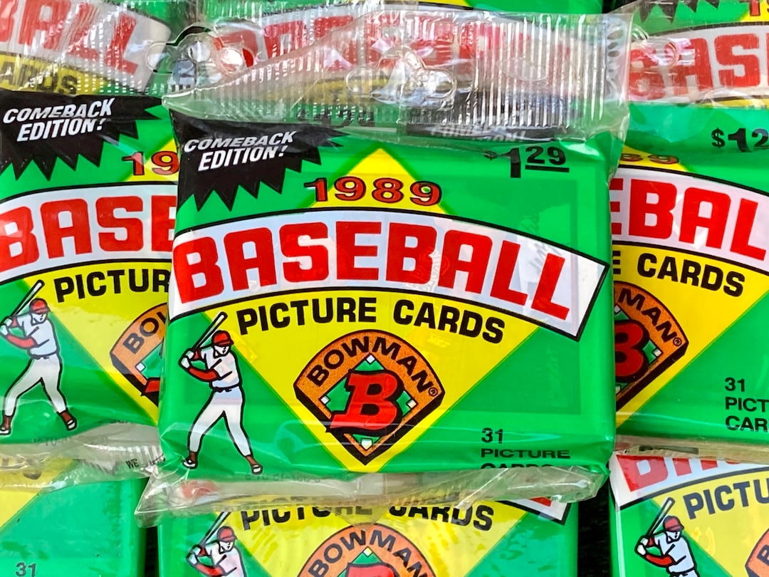 Vintage Baseball Cards Pack Unopened Bowman Topps 1989 Mlb Pack Of