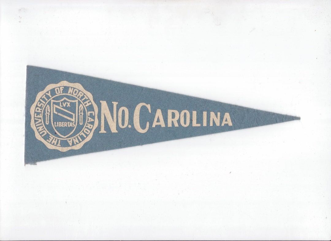 Vintage College Pennant North Carolina 10 Inch Blue Vtg SMALL MINI Felt ...