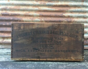 Antique Dynamite Box - Etsy