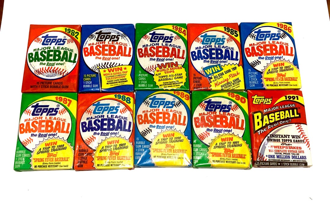 Vintage Topps Baseball Card Packs Choice of Unopened Wax Pack 1982 ...