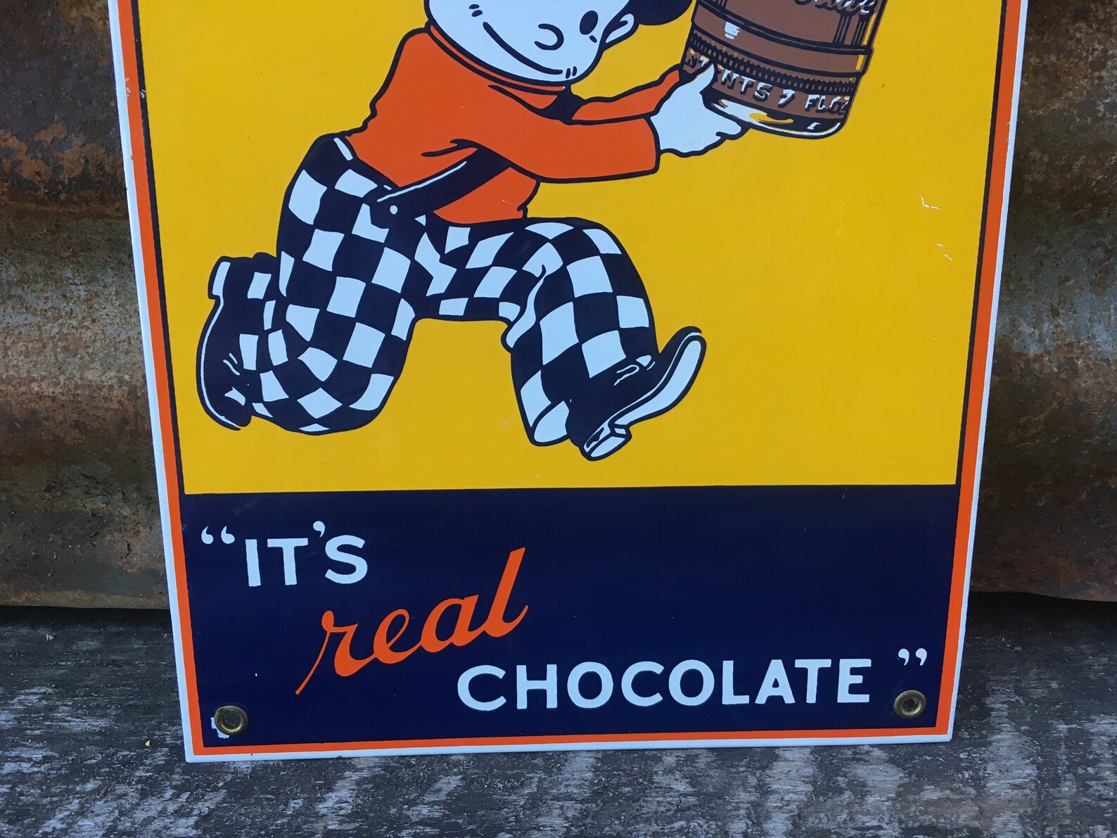 Vintage Kayo Chocolate Milk Porcelain Sign 1990s Era | Etsy