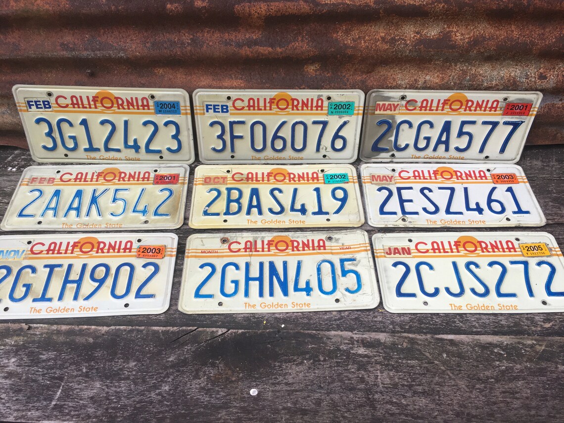 Choice of California License Plate Original Old 1980s Era | Etsy