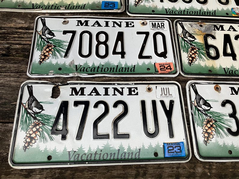 Choice of Maine License Plate Original Old 1980s 1990s Maine ...