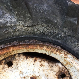 Antique Metal Wheel With Rubber Ag Tire Agricultural Tractor Wheel Old ...