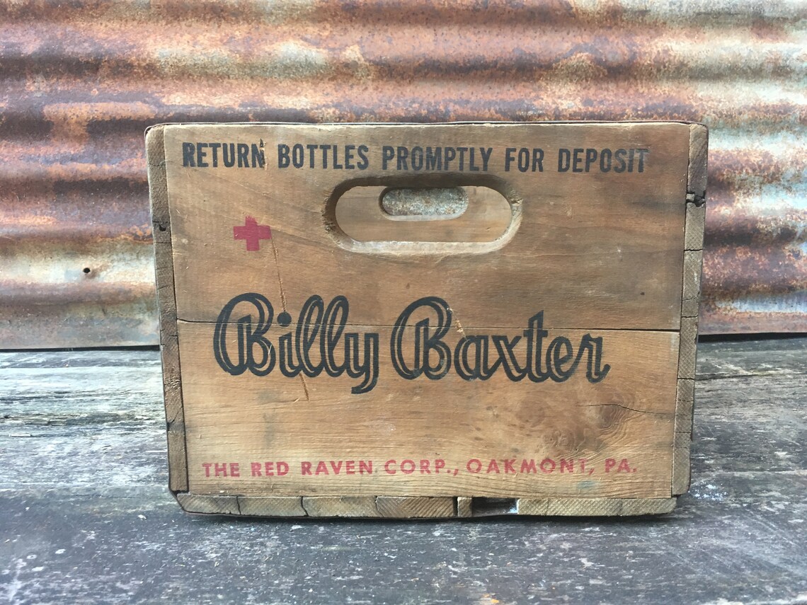 Vintage Wood Crate Billy Baxter Beverage Delivery Box Oakmont | Etsy