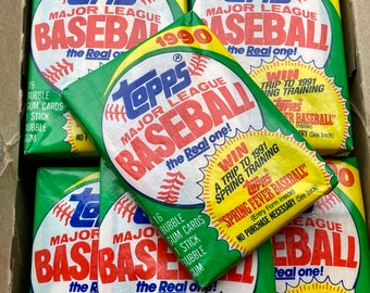 1990 Topps Baseball Wax Packs Unopened Lot Of 4 - Etsy