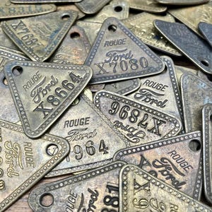 Choice of Vintage Ford Tag Ford Motor Company Rouge Plant Car Truck ...