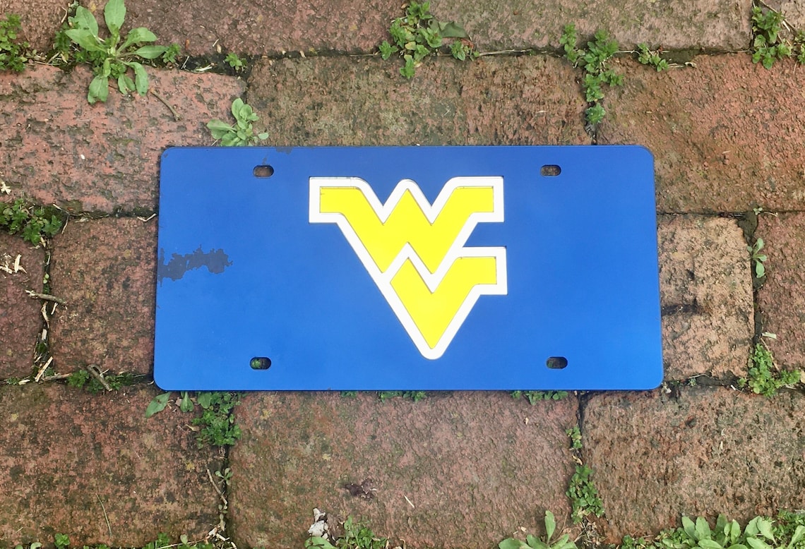 Authentic Vintage West Virginia University License Plate WVU | Etsy