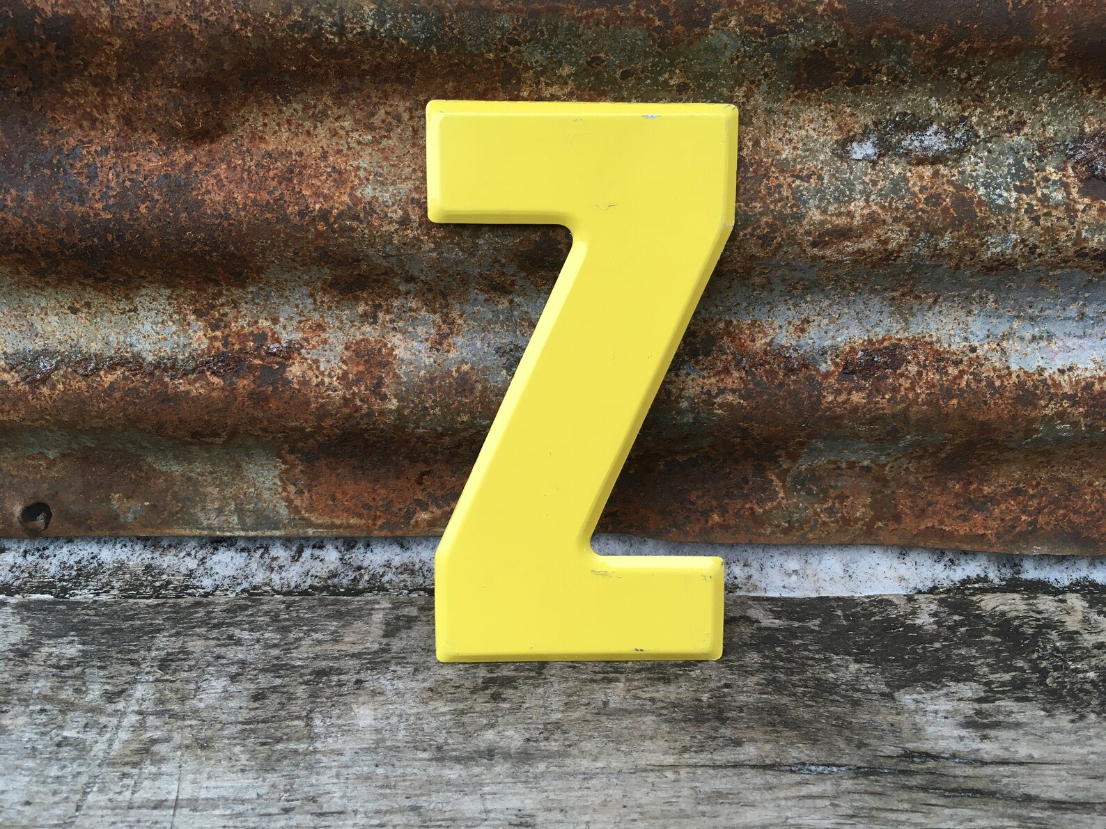 Vintage Letter Z Sign Metal Sign 7 1/2 Inch Yellow Marquee - Etsy