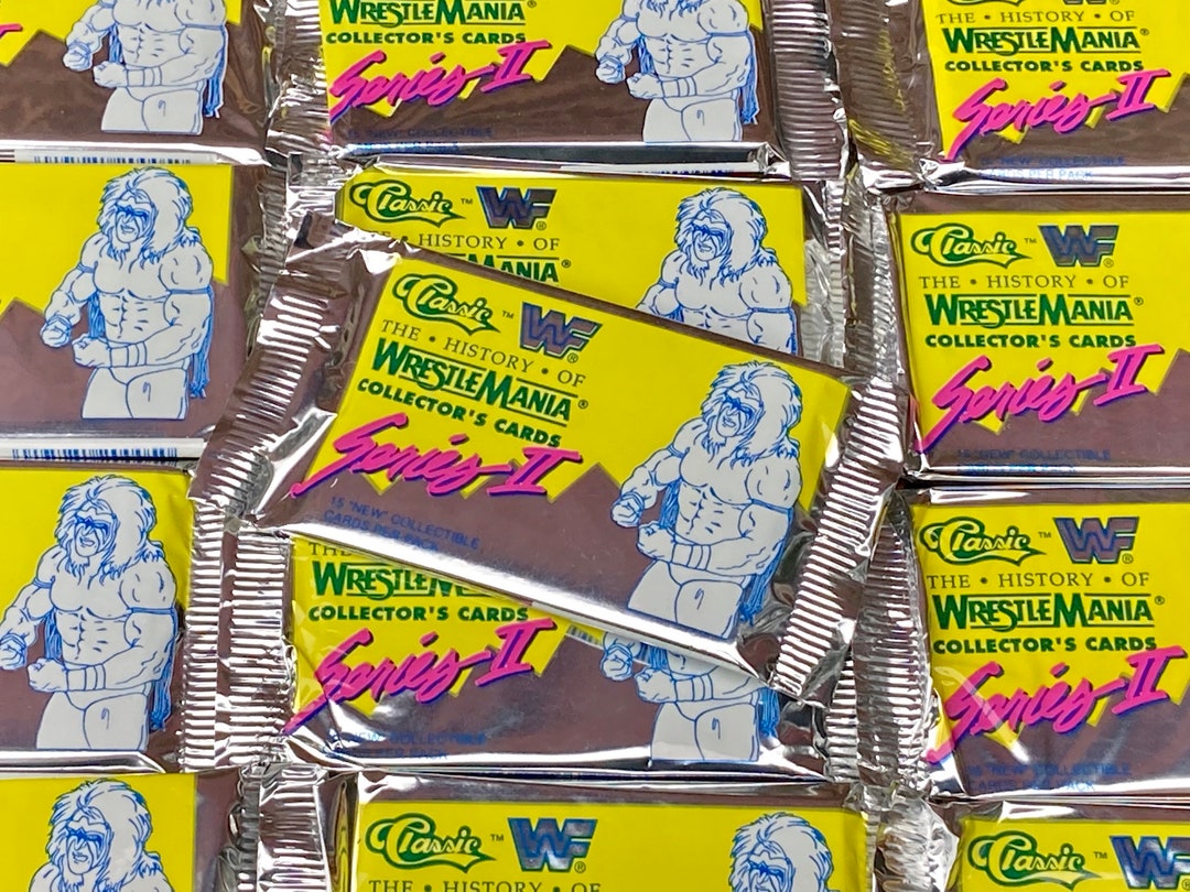 Vintage WWF Cards Wrestling 1 Pack of Cards 1990 History of Wrestle ...