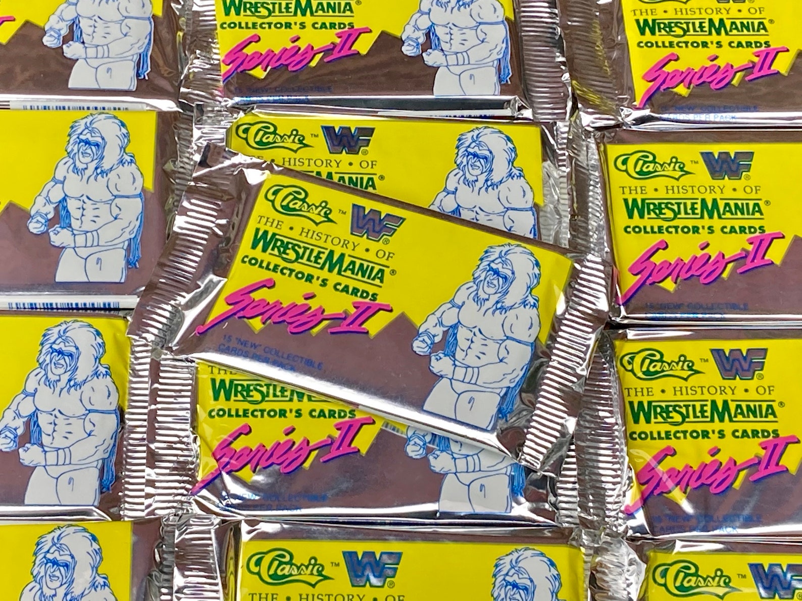 Vintage WWF Cards Wrestling 1 Pack of Cards 1990 History of Wrestle ...