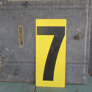 Vintage Metal Number Five or Seven Price Sign Double Sided Gas - Etsy