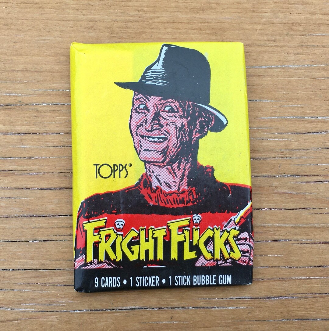 Vintage Horror Movie Cards Topps 1988 Fright Flicks Pack of Cards Wax ...