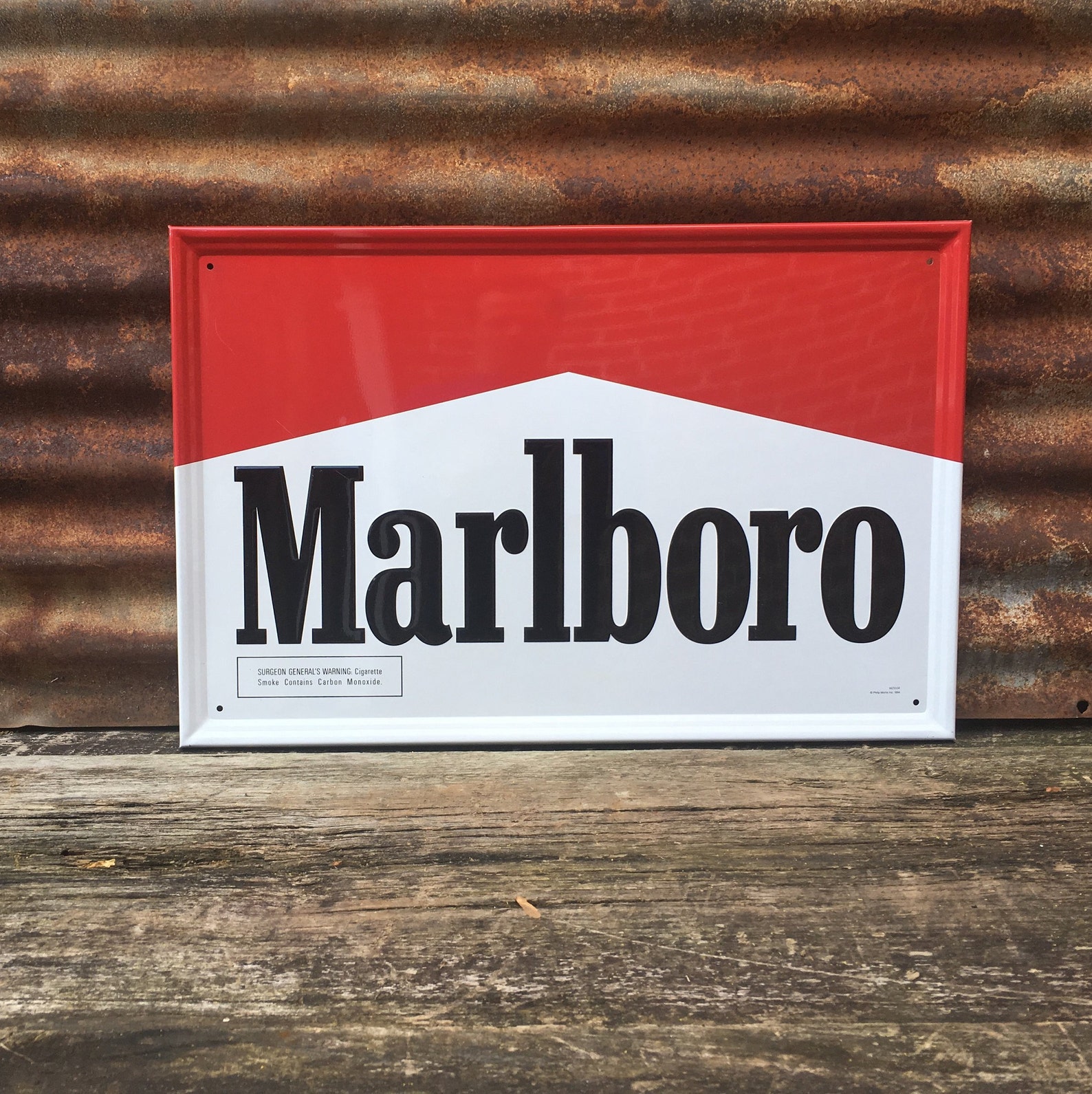 Vintage Marlboro Cigarette Sign Tobacco Sign 1994 Vintage Red - Etsy