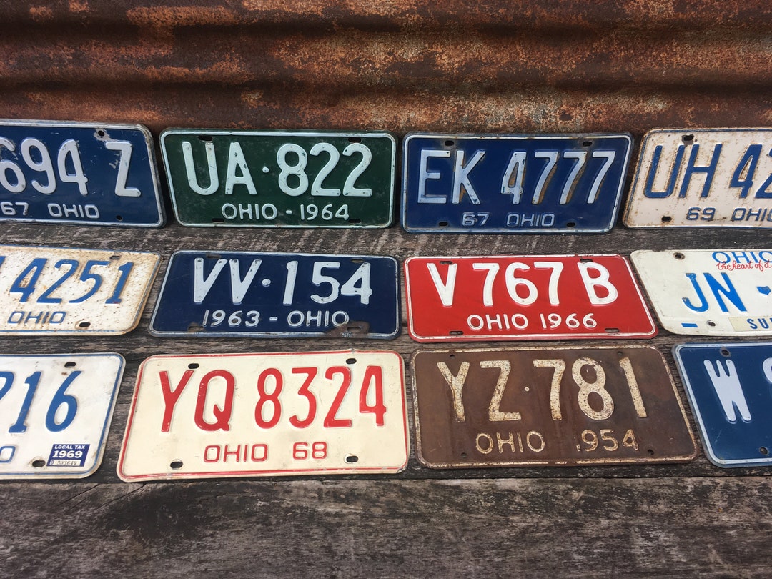 Choice of Ohio License Plate 1967, 1964, 1969, 1963, 1966, 1968, 1954 ...