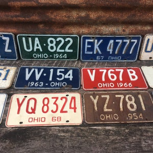Choice of Ohio License Plate 1967, 1964, 1969, 1963, 1966, 1968, 1954 ...