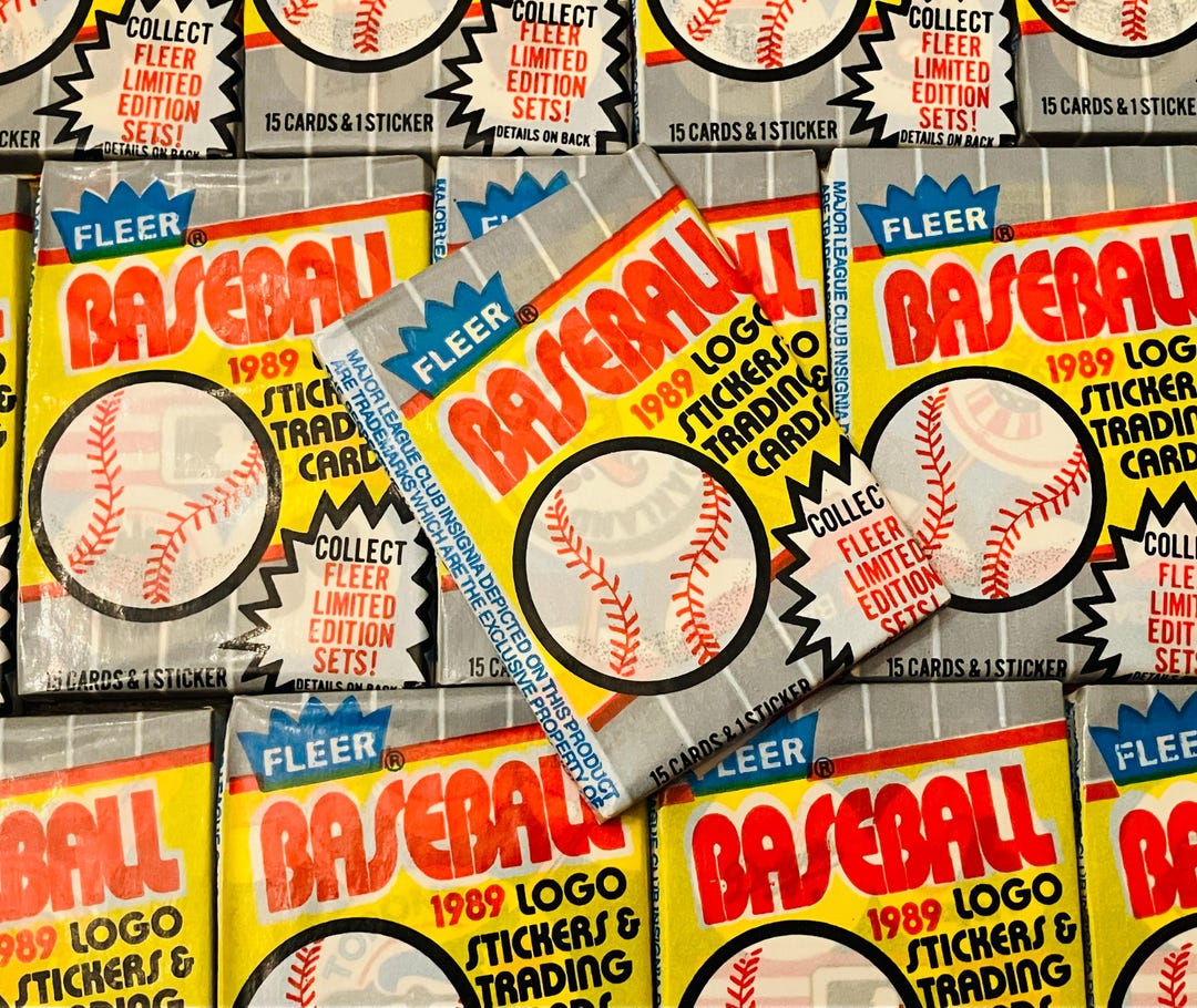 Vintage Baseball Cards Pack Unopened Topps 1989 MLB Pack of Cards Fleer ...