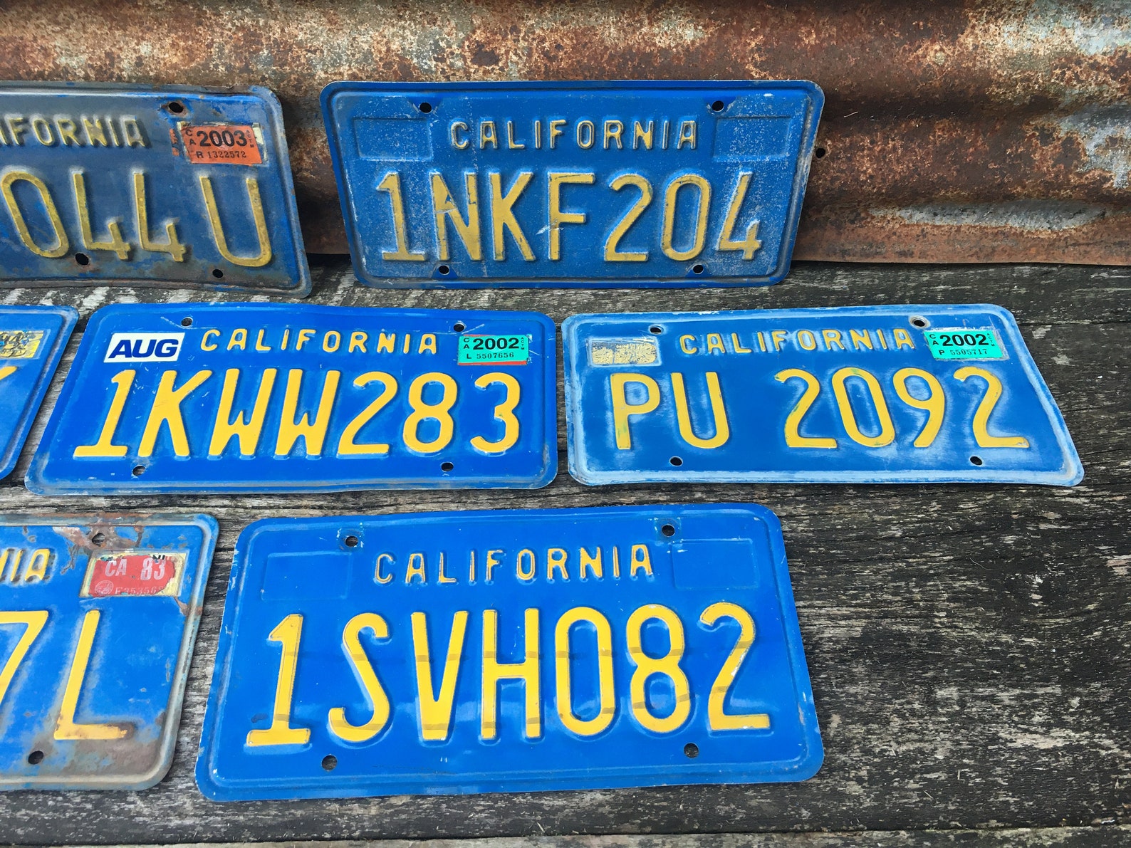 Choice of California License Plate Original Old 1980s 1990s Era Blue ...