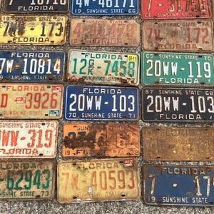 Choice Florida License Plate 1940s 1950s 1960s 1970s 1980s Vintage ...