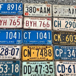 Vintage Maryland License Plate 1956 1957 1958 1955 1959 1962 1961 1960 ...