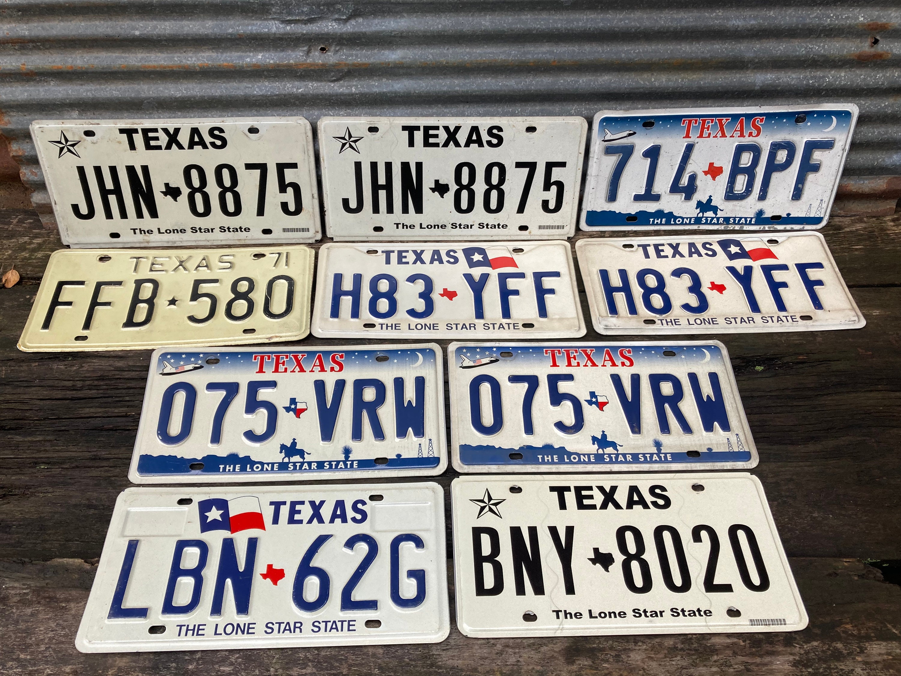 Choice of License Plate Texas License Plate Number Tag Metal for Crafts ...