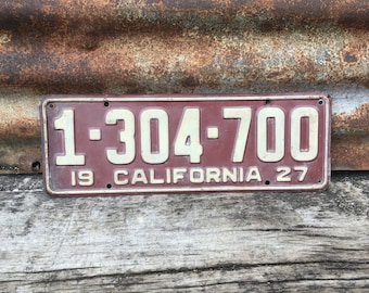 1927 License Plate - Etsy