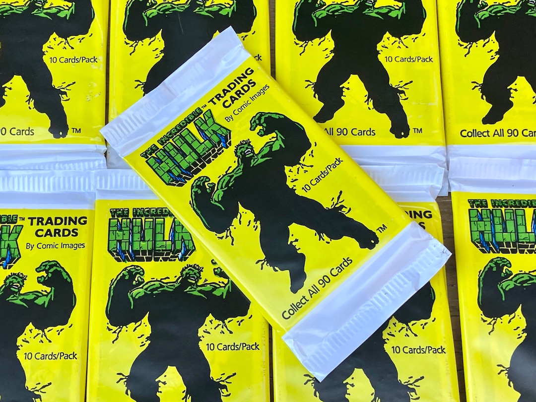 Vintage Incredible Hulk Trading Cards Packof Cards 1991 Marvel Comic ...
