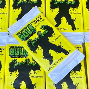 Vintage Incredible Hulk Trading Cards Packof Cards 1991 Marvel Comic ...