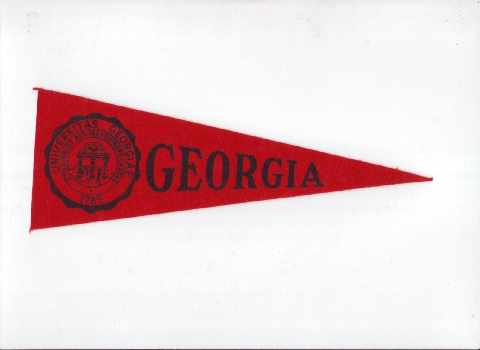 Vintage College Pennant GEORGIA University 9 1/2 Inch Red | Etsy