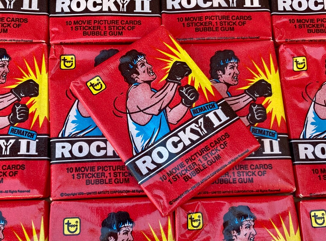 Authentic Rocky 2 Movie Cards Topps 1979 Pack of Cards 1980s Classic ...