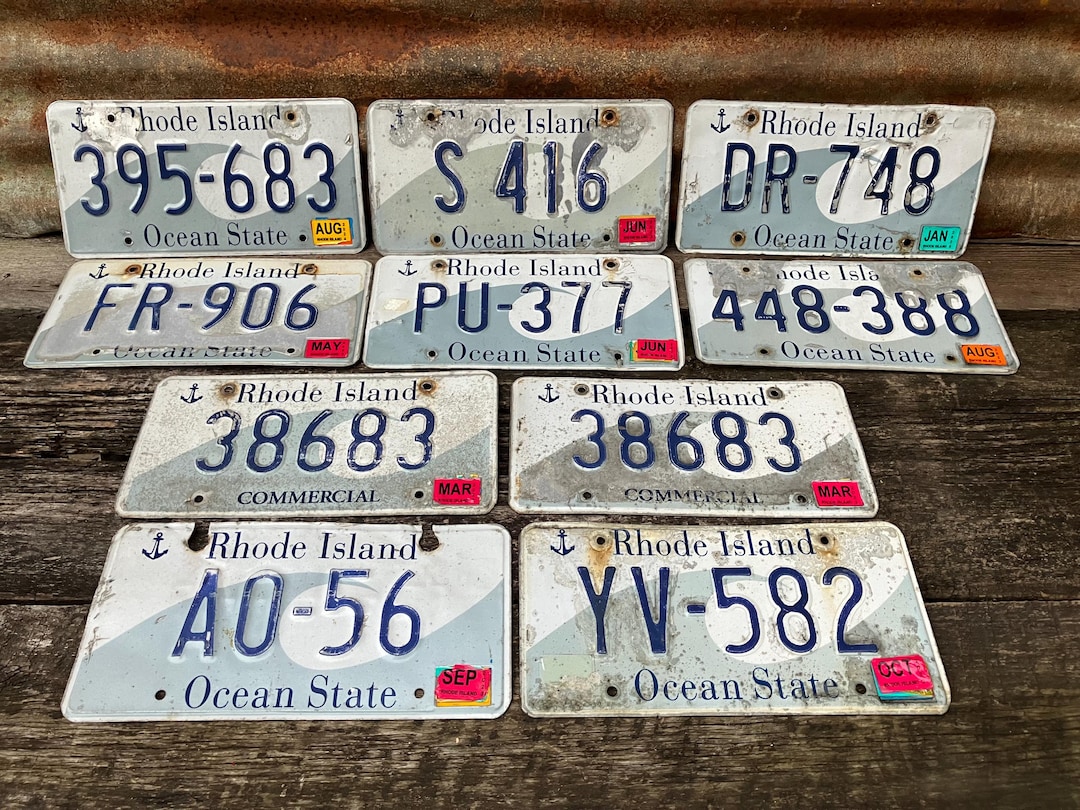 Choice of Rhode Island License Plate Original Old Plate Vintage License ...