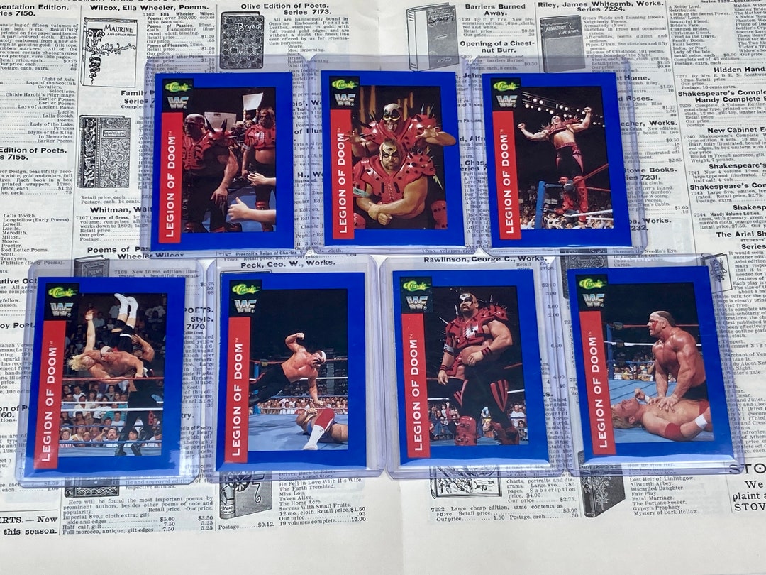 Lot of 7 Legion of Doom Trading Cards Authentic Vintage Wrestler 1991 ...