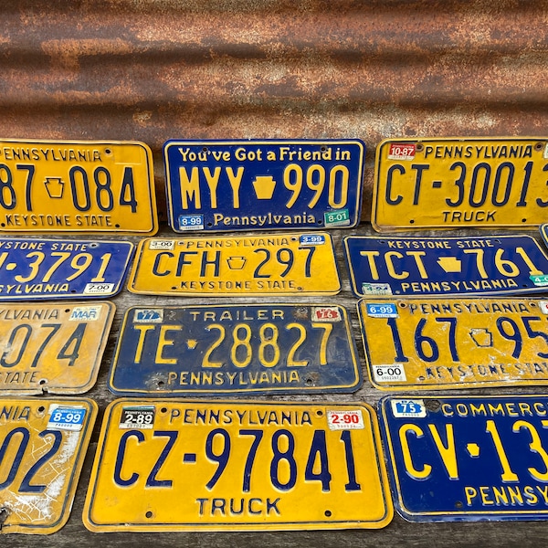 Antique Pennsylvania License Plates - Etsy