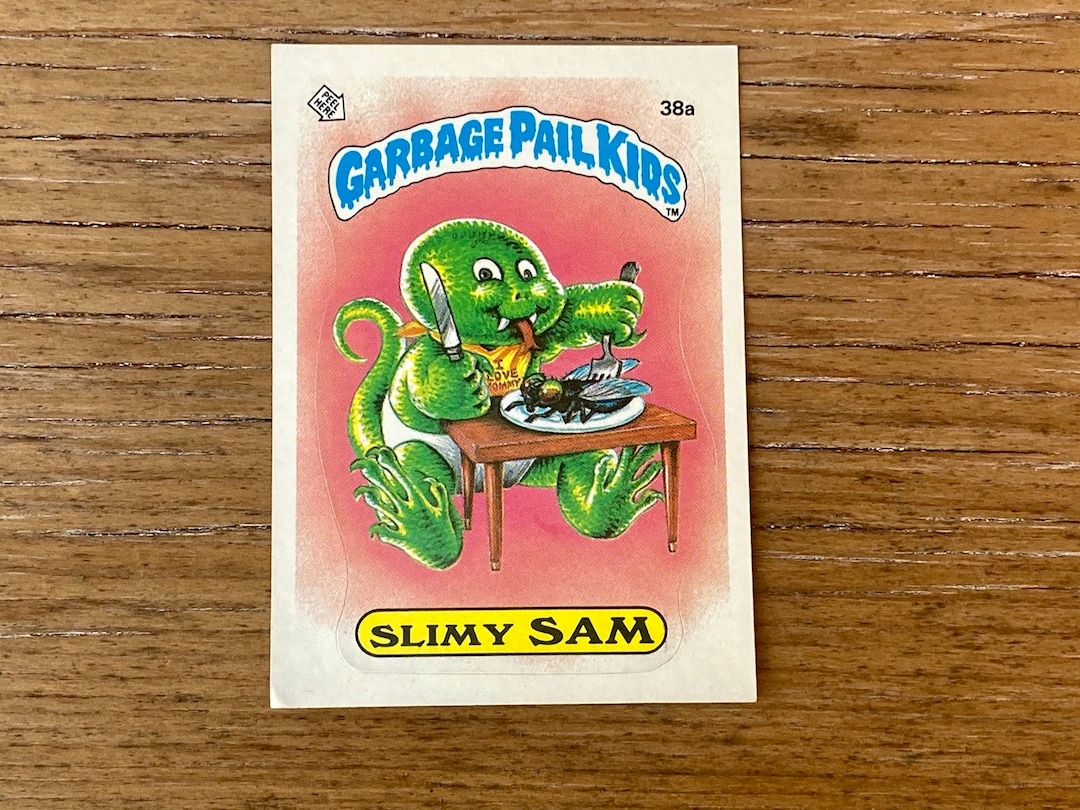 Vintage Garbage Pail Kids Card Slimy Sam 38a Original Series 1 Card ...