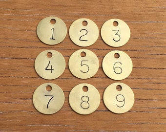 Metal Number Tags | Etsy