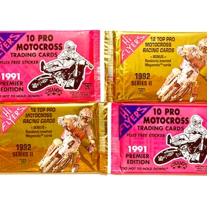 Vintage Motocross Cards 1 Pack of Cards 1980s 1990s Vintage Dirt Bike ...