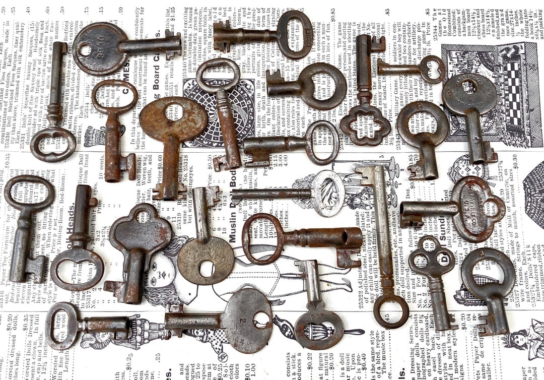 Authentic Skeleton Keys 25 Antique Keys Real Keys Vintage Metal ...
