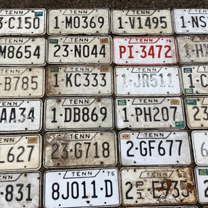 Choice of Tennessee License Plate Original Old 1960s 1970s Era Black ...