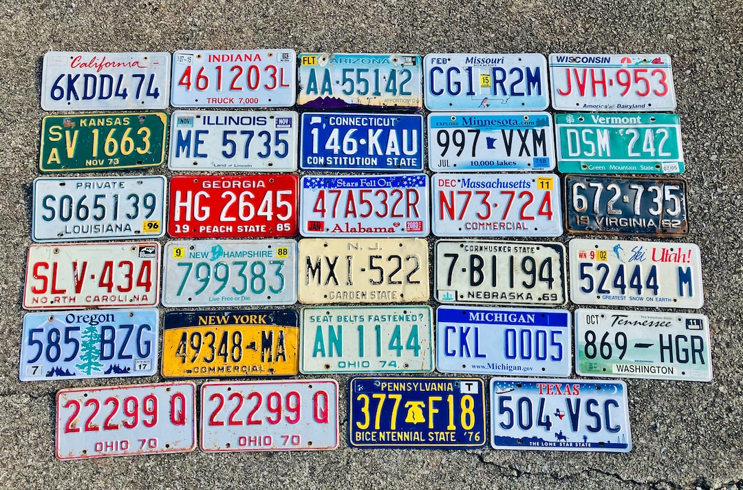 Your Choice of Old License Plates Lots to Choose From View Photos Cheap ...