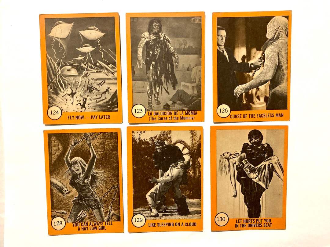 Choice of Horror Movie Cards Nu-cards Series 2 Orange Border 1961 ...