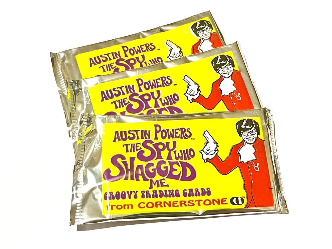 Vintage Austin Powers Trading Cards Unopened Pack of Cards 1999 the Spy ...