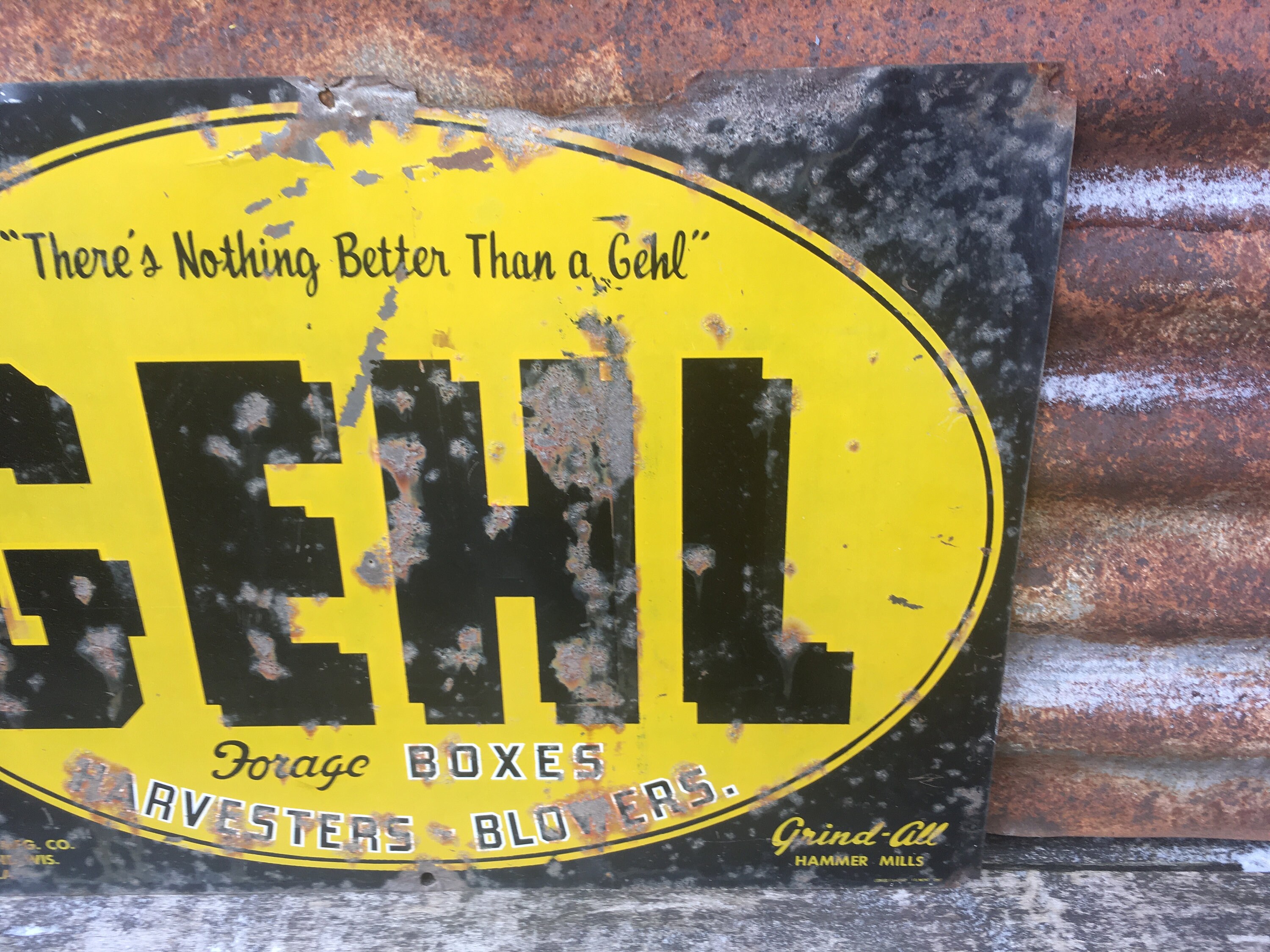 Original Vintage Metal Sign Feed Gehl Forage Boxes Harvester | Etsy