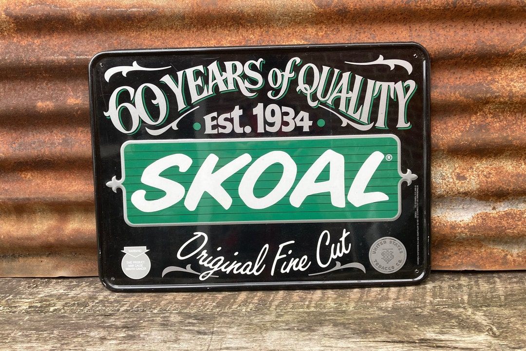 Original Skoal Sign Vintage Tobacco Sign 1994 General Store - Etsy