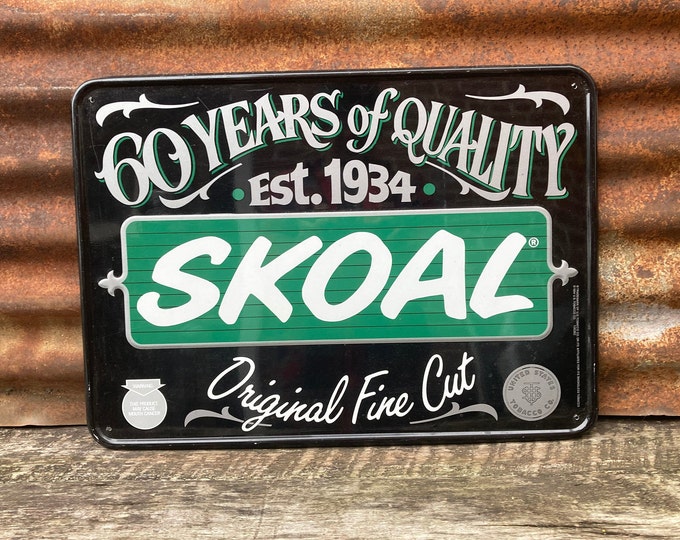Original Skoal Sign Vintage Tobacco Sign 1994 General Store 24x20 ...