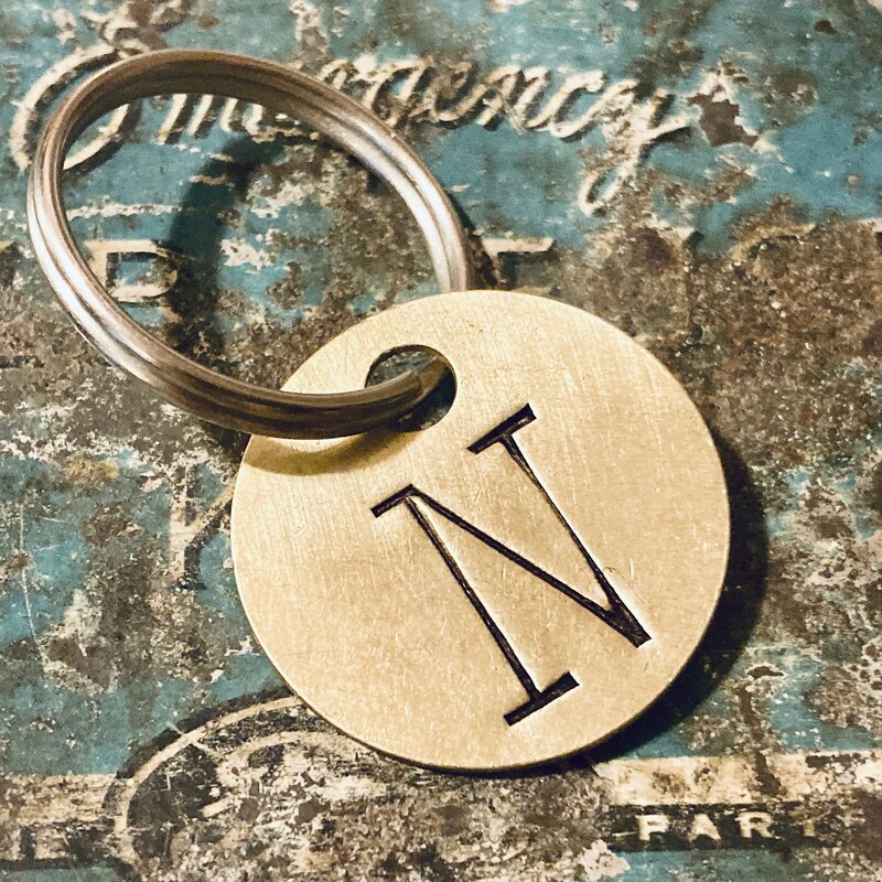 N Alphabet Keychain - Etsy