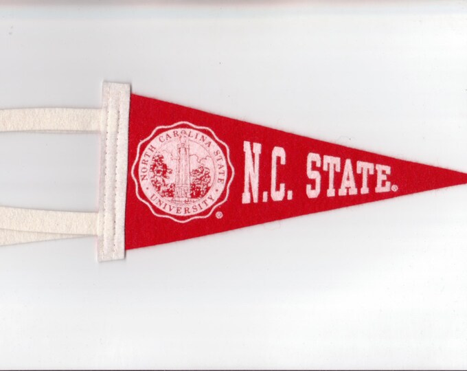 Vintage College Pennant NC State North Carolina University Small 9 X 4 ...